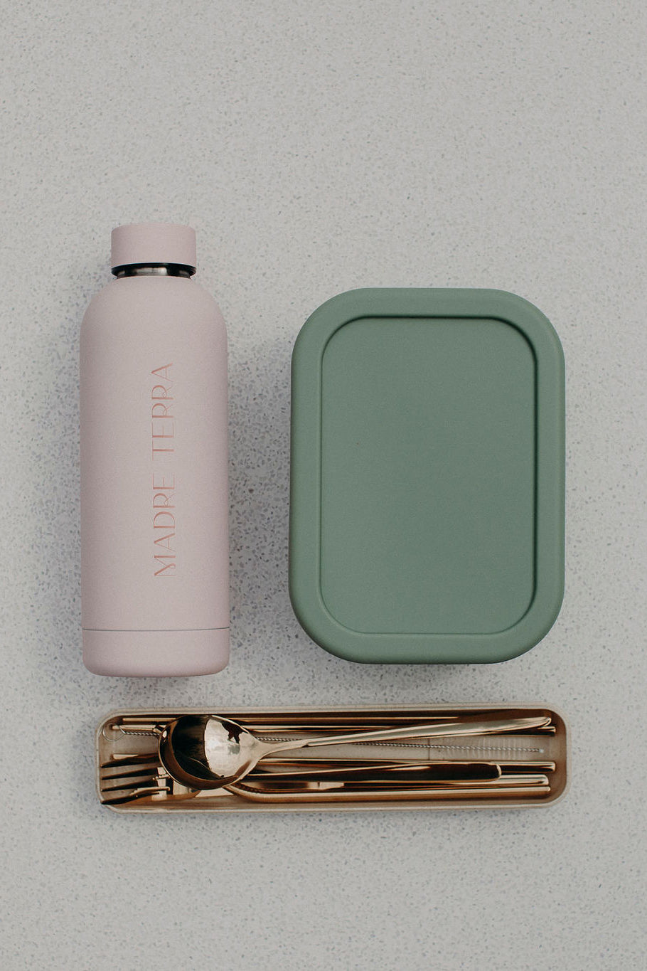 Sustainable Lunch Set - Gaia - Lunch Box, Water Bottle & Cutlery ...