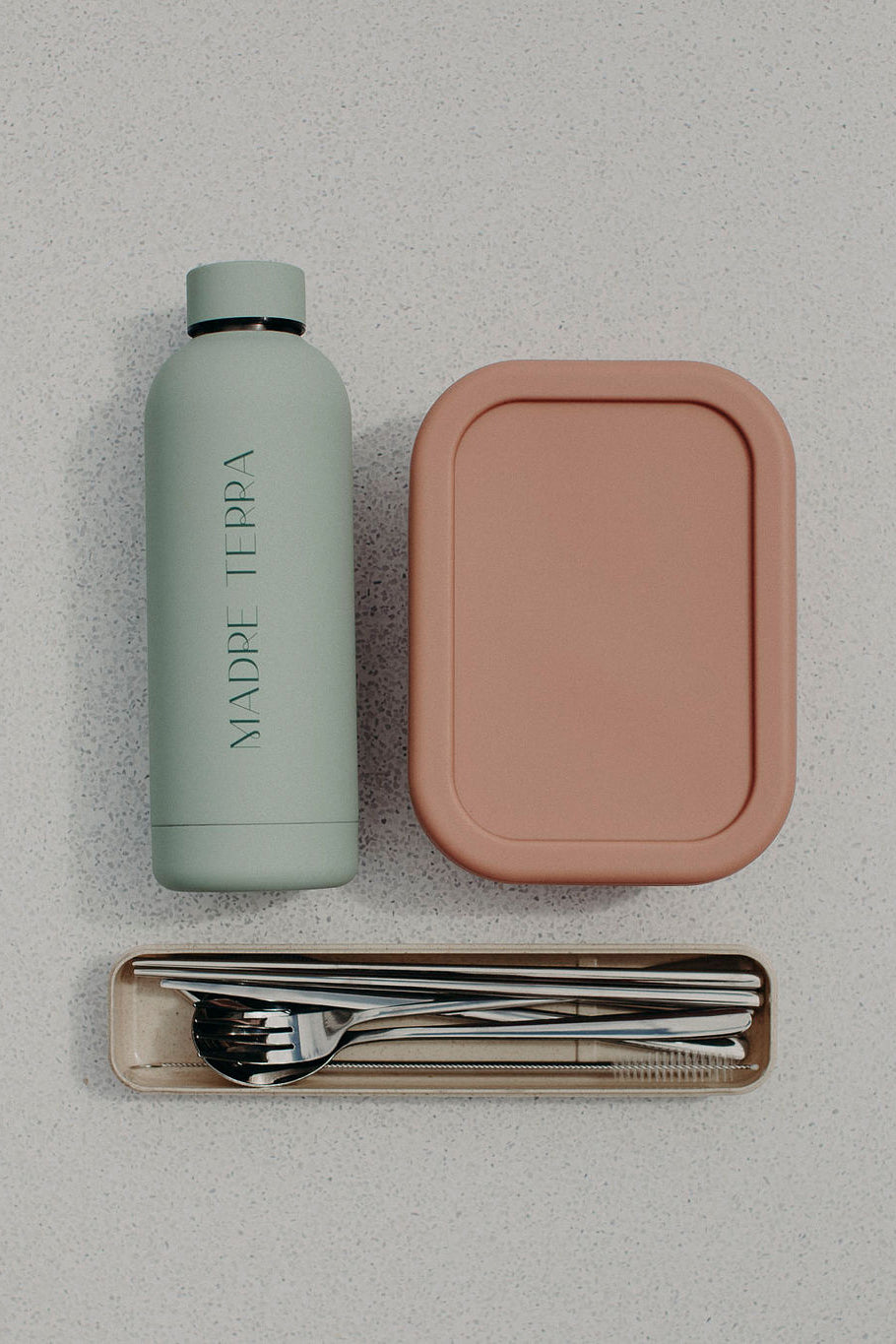 Sustainable Lunch Set - Terra - Lunch Box, Water Bottle & Cutlery ...